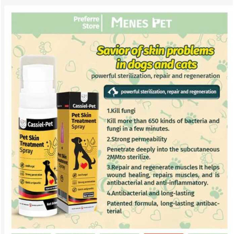 Cassiel Pet Skin Spray & Ointment For Anti Mange Fungal Itch Gamot Sa ...