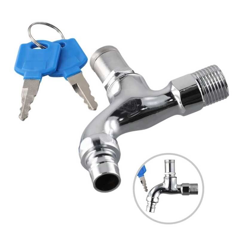 Anti-Theft Water Tap With Lock Alloy Body Single Hole Key Switch Faucet ...