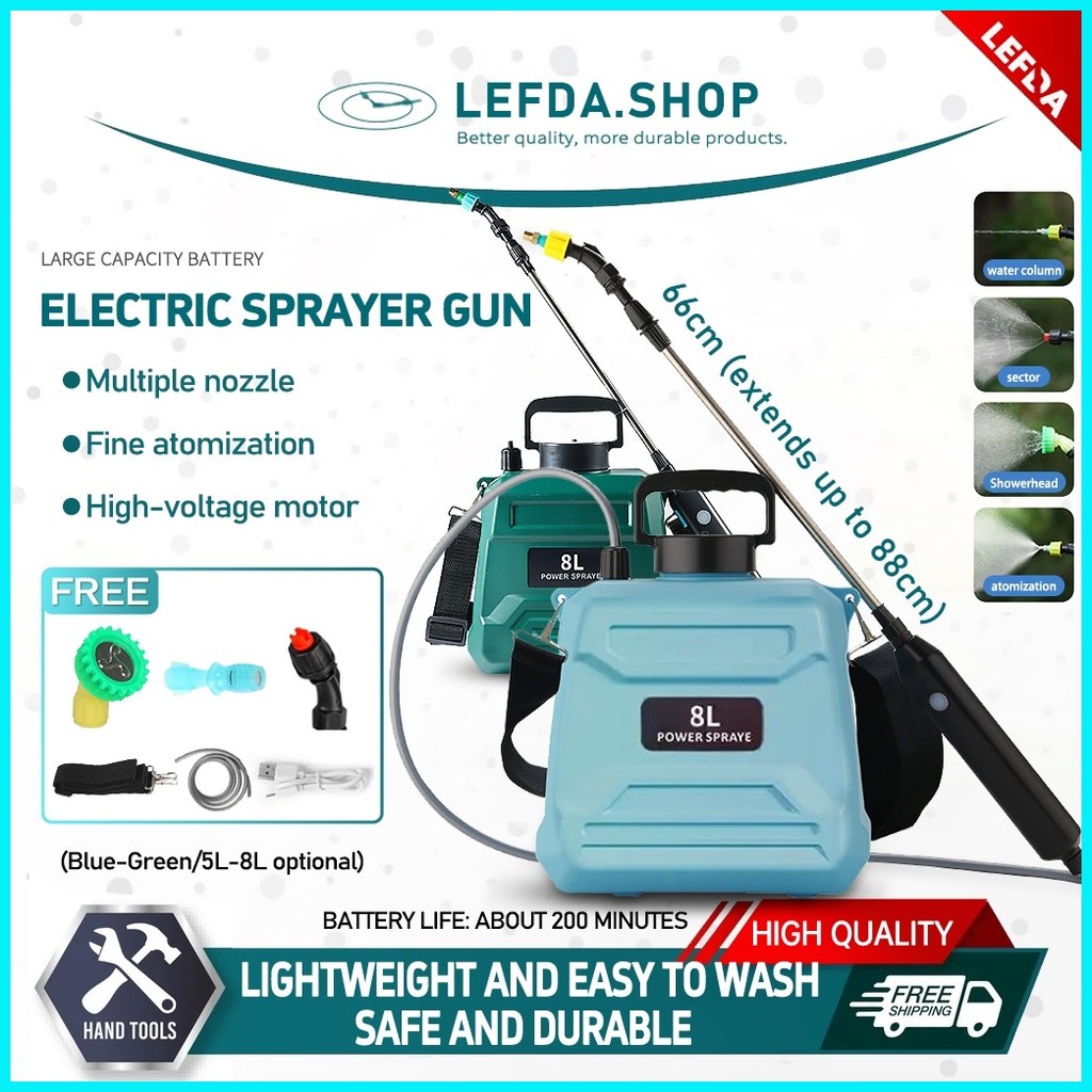 5/8L Knapsack Electric Sprayer Agriculture Rechargeable Sprayer ...
