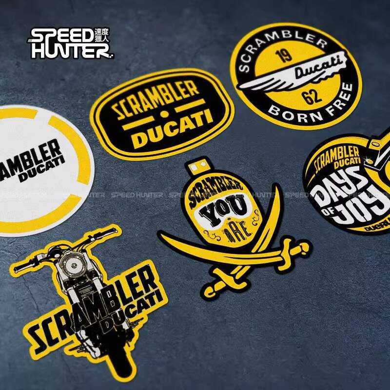 Ducati Scrambler Motorcycle Modification Stickers Helmet Reflective ...