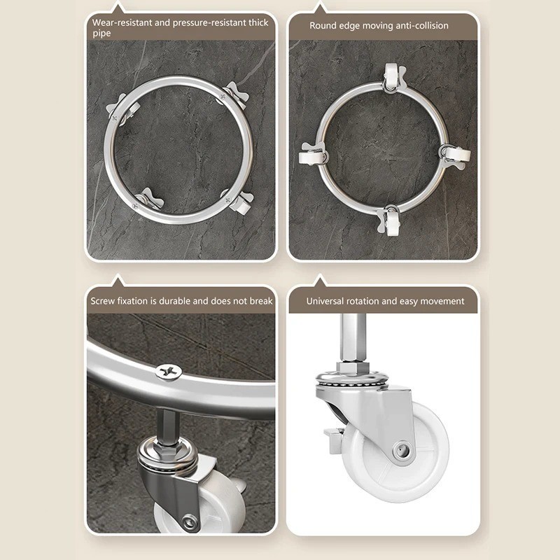 Stainless Steel Gas tank holder with wheels Mobile Bracket Universal ...