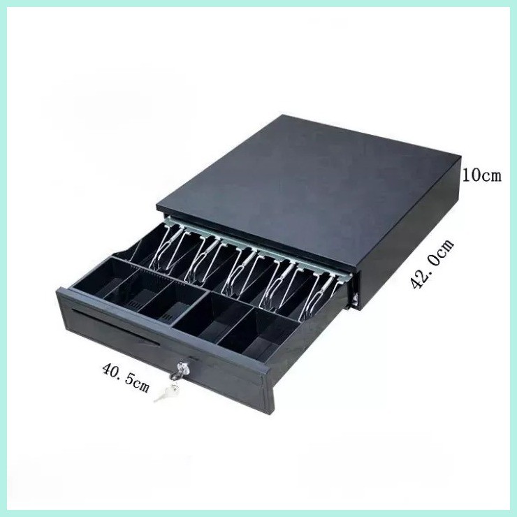 Electronic Cash Drawer Box with Lock Money Organizer Bill Coin cashier ...