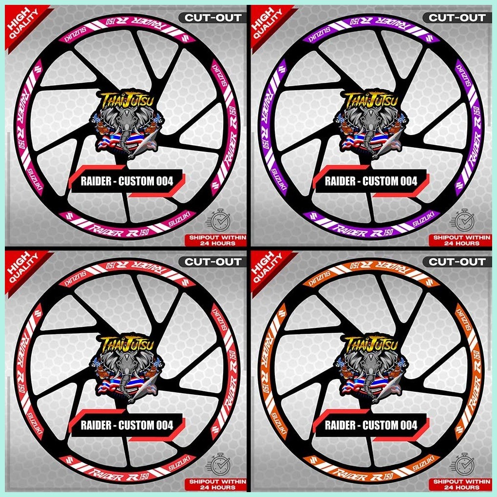 RAIDER R150 MAG STICKER SET ( 2 MAGS ) - CUSTOM 004 | VINYL WATERPROOF ...