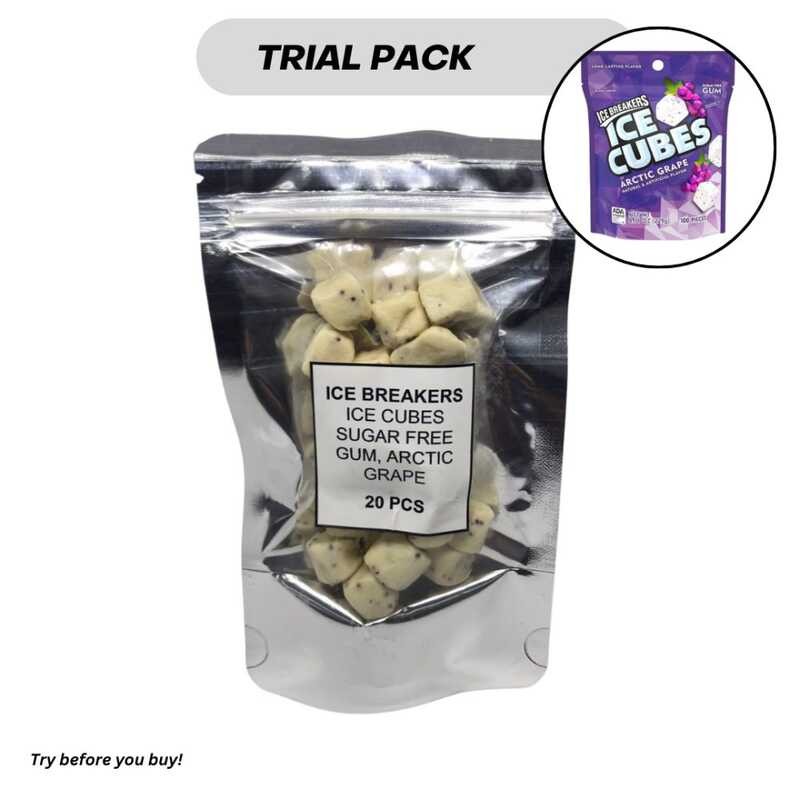 Trial Pack Breakers Ice Cubes Non-Sugar Gum, Arctic Grape, 20 Pcs 1C3 ...