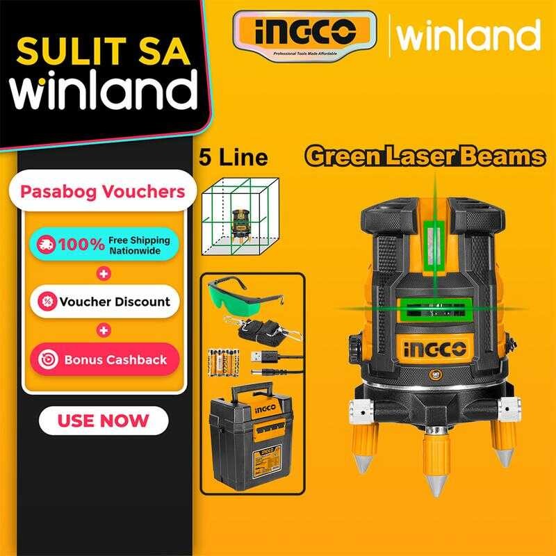 Ingco By Winland Self-Leveling Line Green Laser Beams 0~20M Hll305205 ...
