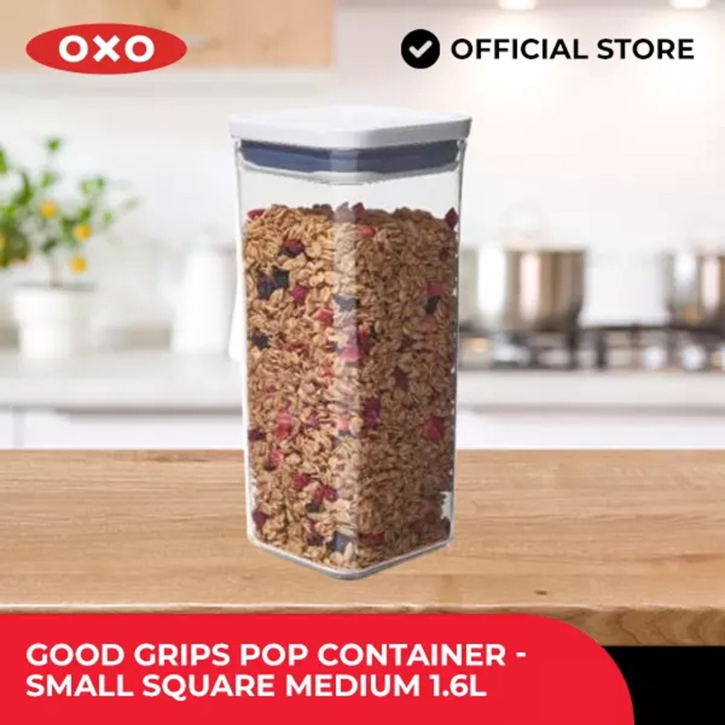 OXO Houseware Good Grips POP Container - Small Square 1.6L | Shopee ...