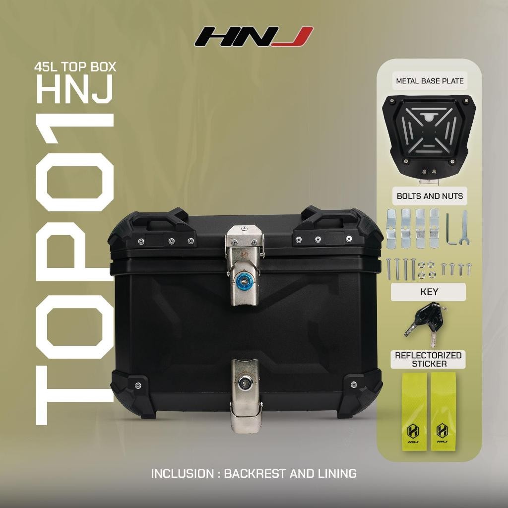 HNJ TOP BOX 01 45L Dual Lock With Metal Base Plate Givi Box For ...
