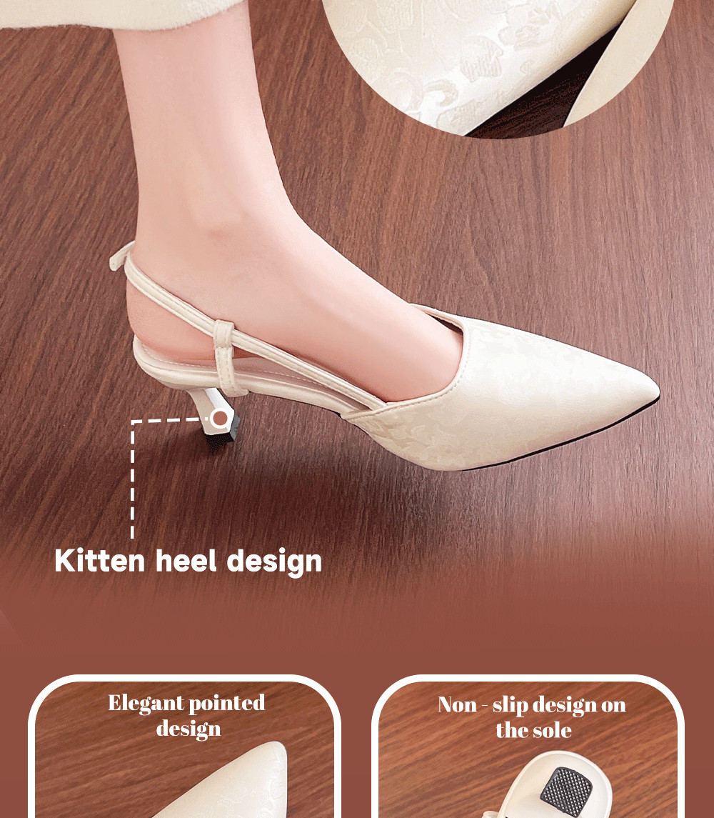 YOTO Luxury Stiletto Heels For Women Elegant Embroidery Print Pointed ...