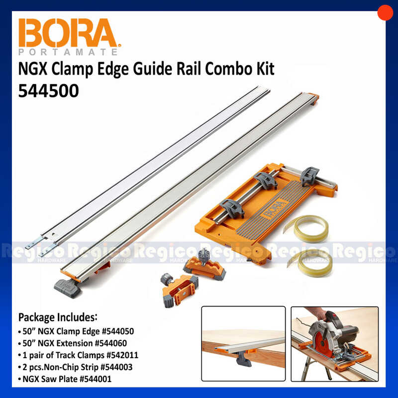 Bora NGX Deluxe Set Clamp Edge Combo Kit Guide Extension Rail And Non ...