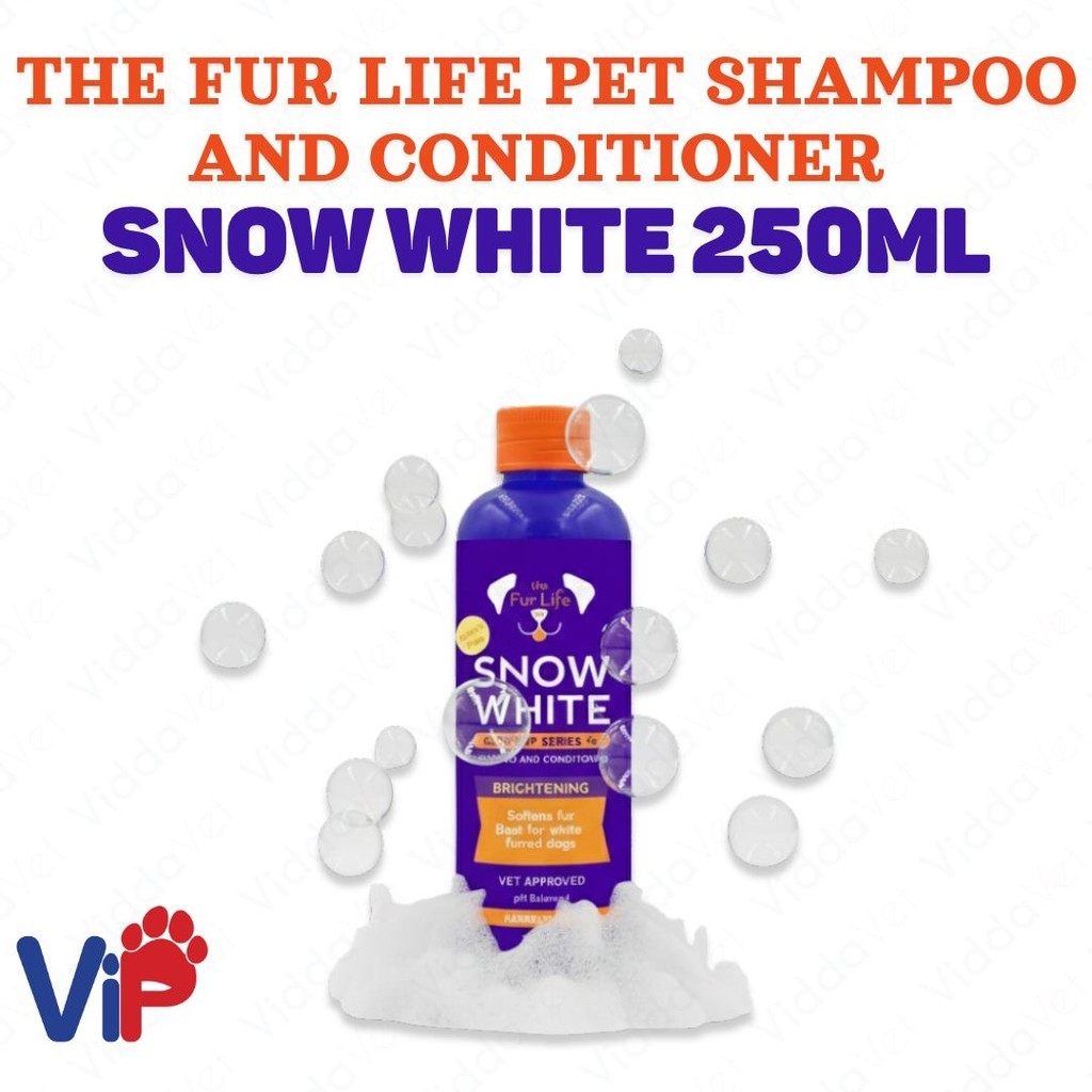 The Fur Life Snow White Shampoo and Conditioner with Brightening White ...