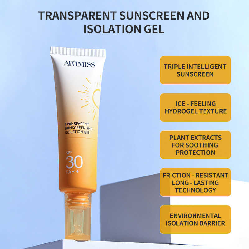 ARTMISS Clear Sunscreen Isolation Gel Non-Sticky Refreshing Sunscreen ...