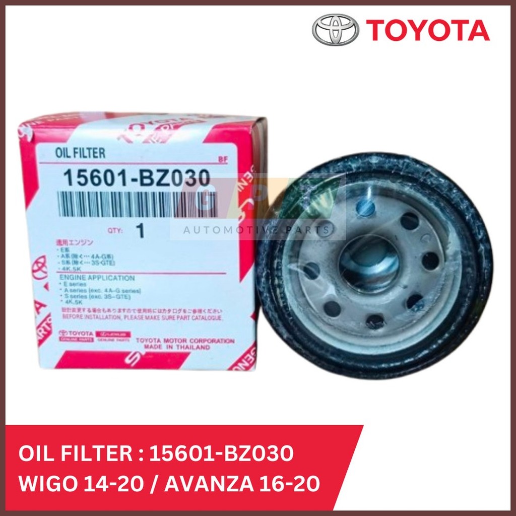 ♀ Toyota Genuine Oil Filter (15601-BZ030) Toyota Avanza, Rush, Wigo ...