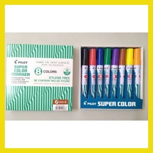 Pilot Super Color Permanent Marker 8 colors set (BROAD tip) | Shopee ...