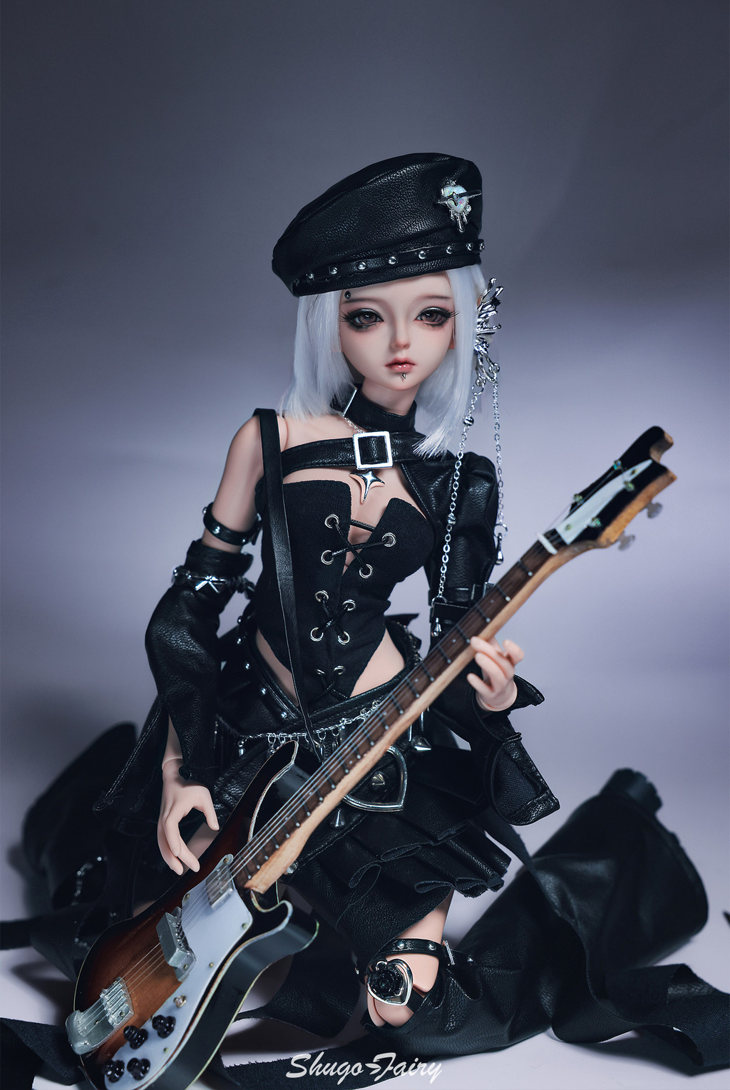 BJD Doll 1/4 Camilla A FullSet Band Punk Rock Guitarist Anime Figure ...