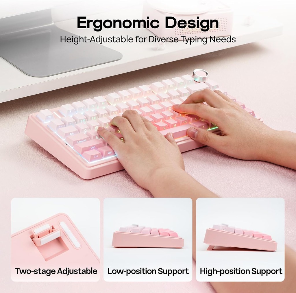 INPHIC x Zeus 75% Wireless Mechanical Gaming Keyboard Bluetooth/2.4GHz ...