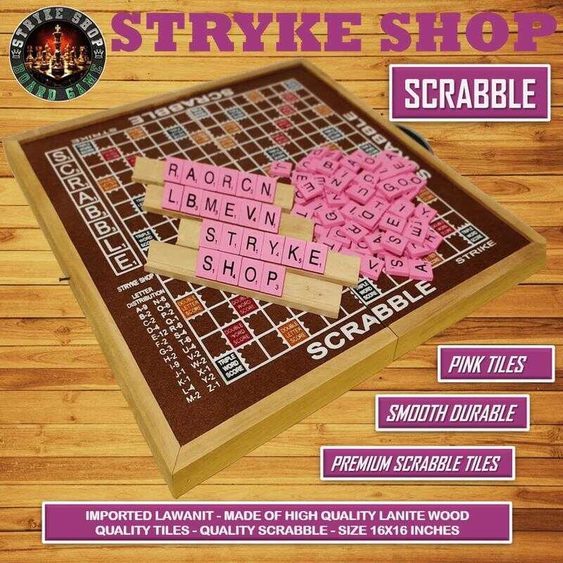 Wooden Foldable Scrabble Set With Tiles In Different Variants Red ...