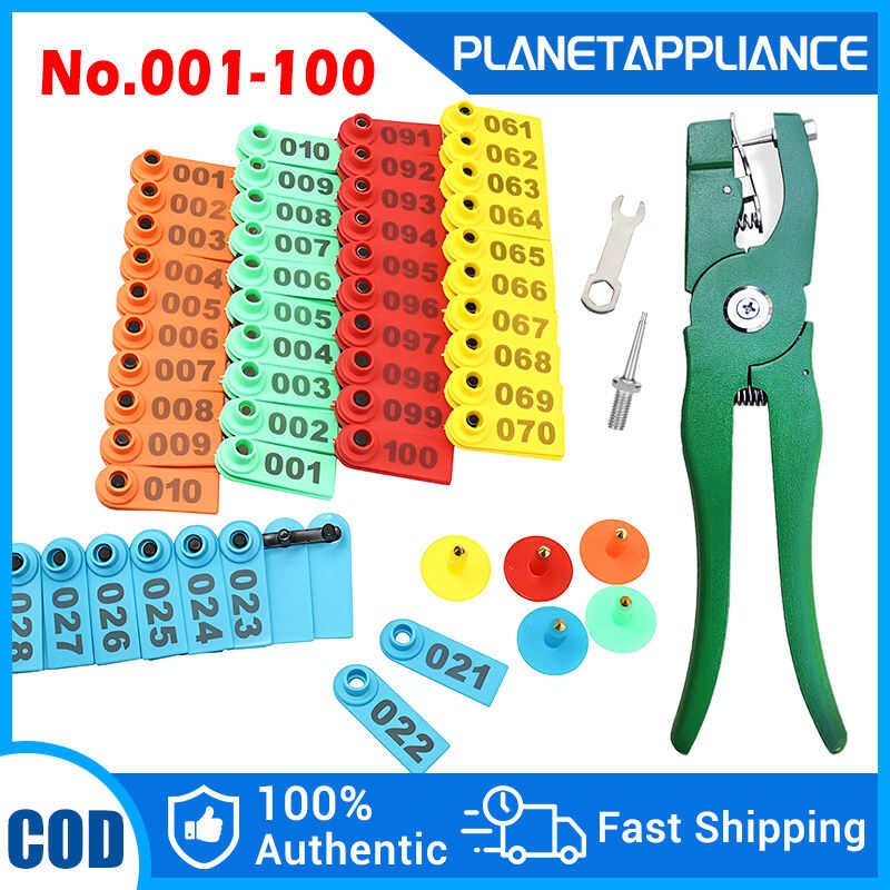 Goat Ear Tag Set 100Pcs 001-100 Number Plastic Livestock Tags With ...
