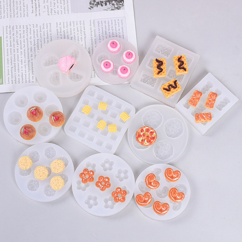3D Super Mini Snack Silicone Epoxy Resin Molds Bread Shape Handmade ...