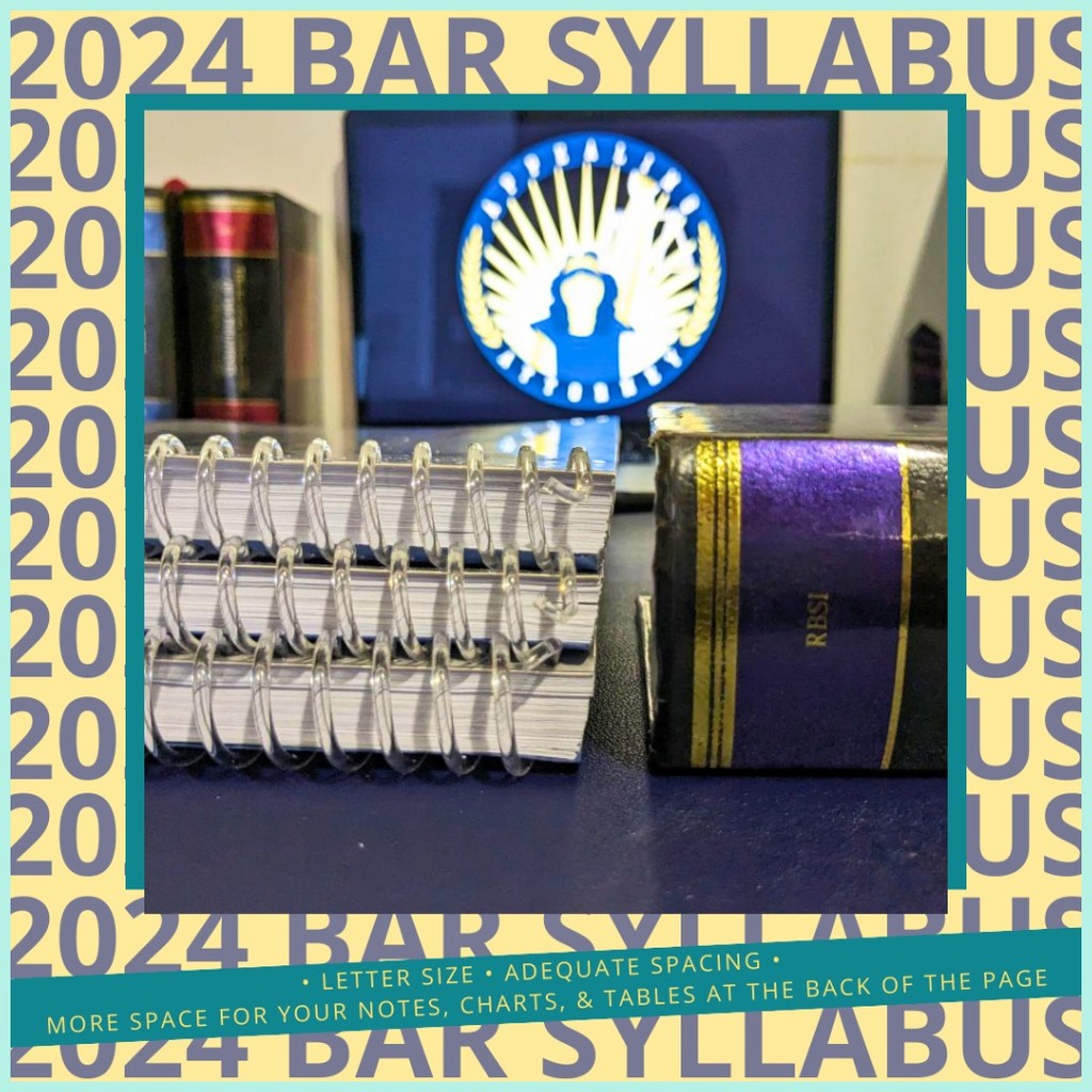 2025 Bar Exam Syllabus Notebook Big Size (Letter Size) Set of 3 ...