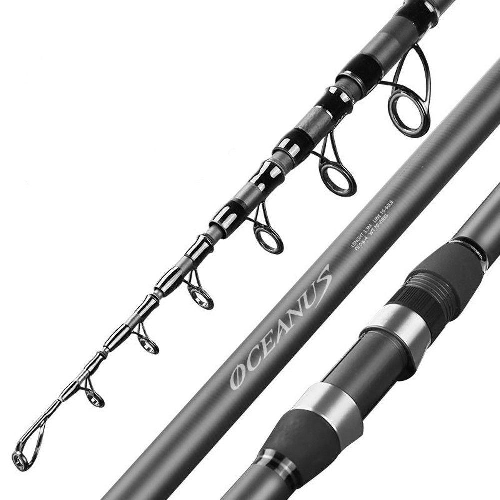 2.4M-5.4M Carbon Rock Fishing Rod Ultra-light Distance Throwing Pole ...