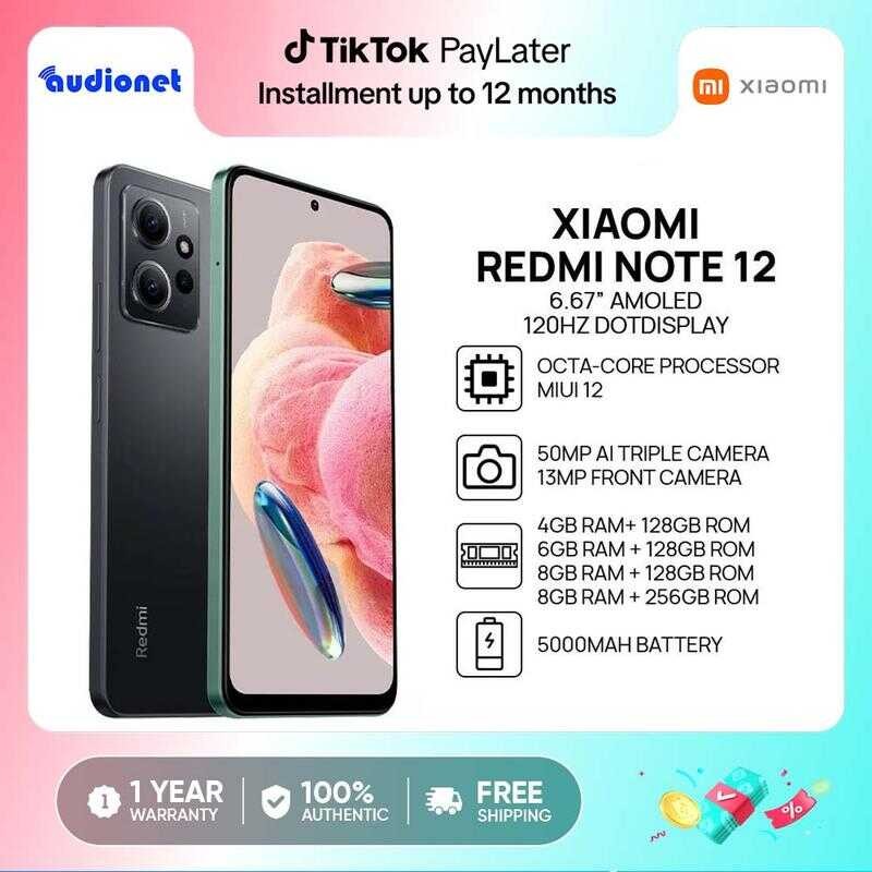 Xiaomi Redmi Note 12 Smartphone | 8Gb+256Gb Qualcomm Snapdragon 685 6. ...