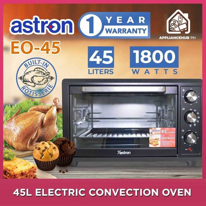 Astron Eo45 Electric Convection Oven - Black 45 Liter Capacity Built-In ...
