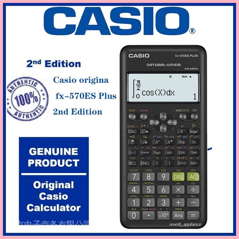 100% Casio fx-570ES Plus 2nd Edition Scientific Calculator Applicable ...