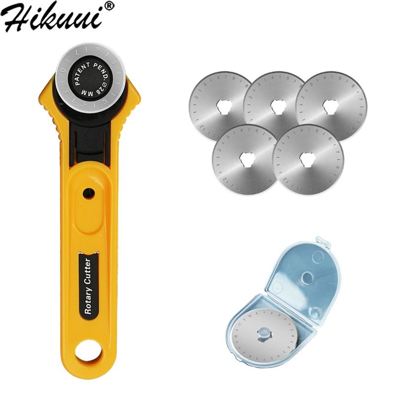 28mm Rotary Cutter Circular Cutting Knife With 5Pcs Round Blades For ...