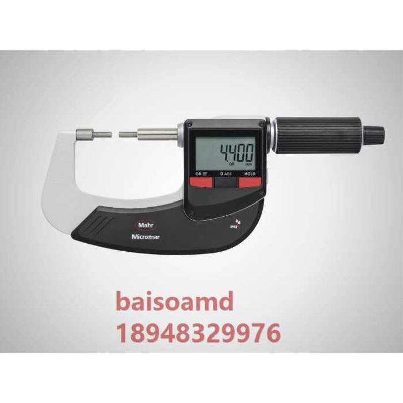 German MAHR Spherical Anvil/Flat Measuring Anvil Digital Micrometer ...