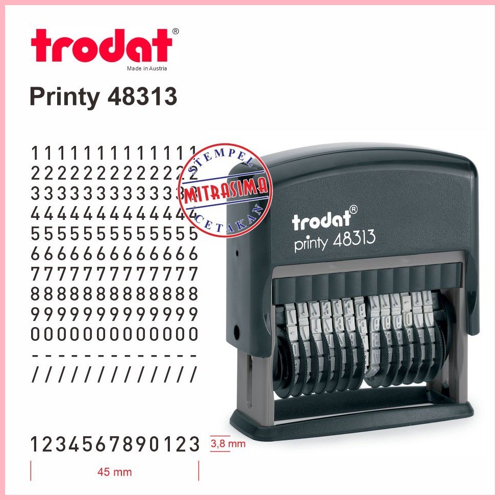 Trodat Stamp 48313 (13-digit Number Stamp) | Shopee Philippines