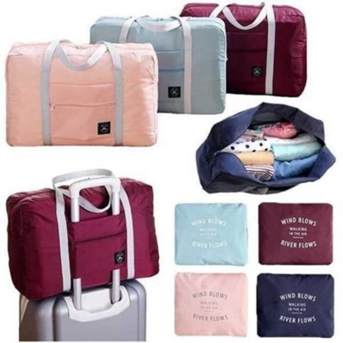 【Wholesale】Large Travel Bag Wind Blows Folding Carry Bag Nylon Zipper ...