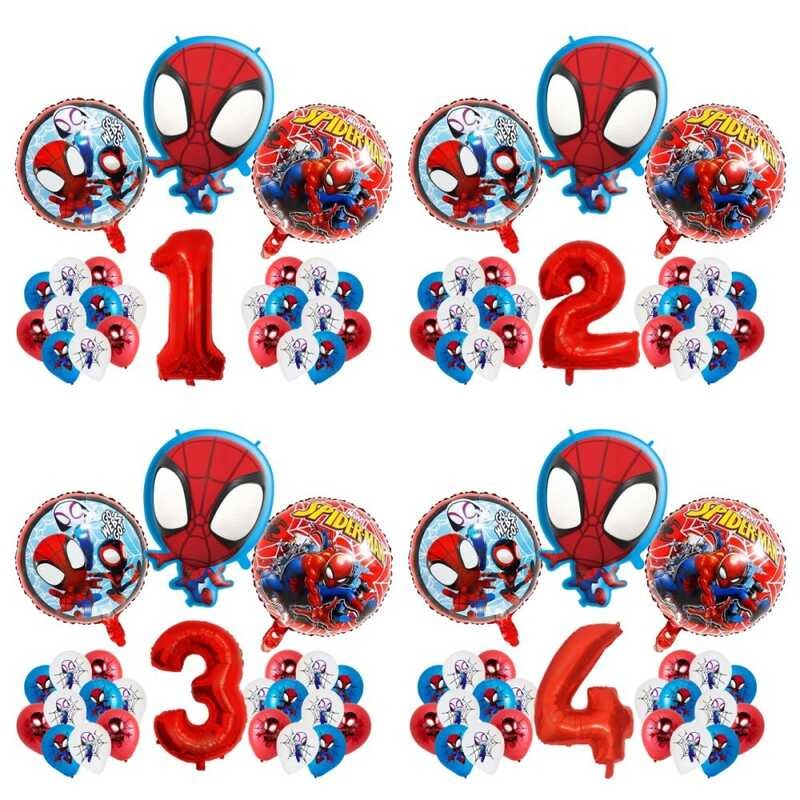 24Pcs Superhero Spidey And His Amazing Friends Birthday Decoration ...