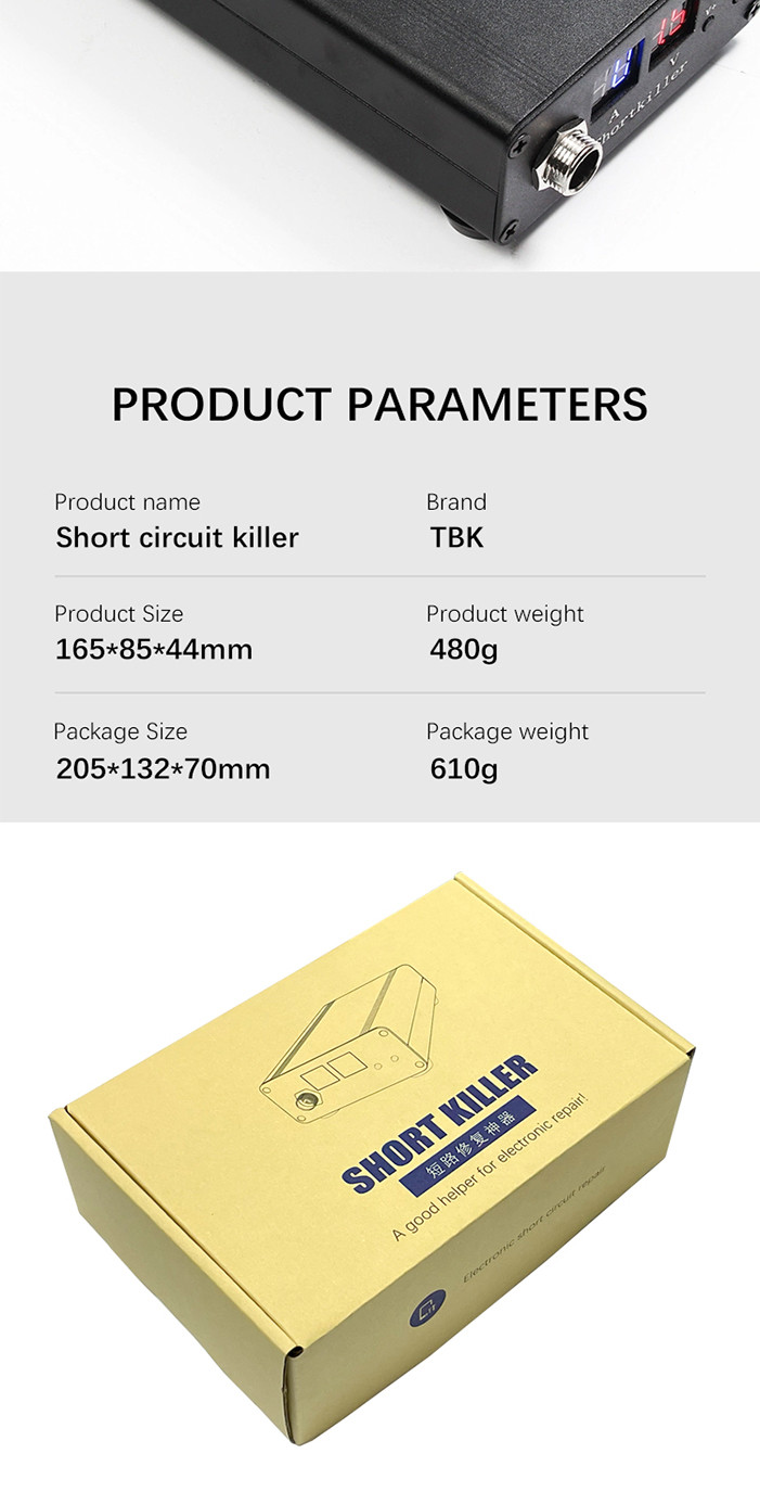 TBK ShortKiller Pro 30A Motherboard Circuit Detection Tool Box Short ...