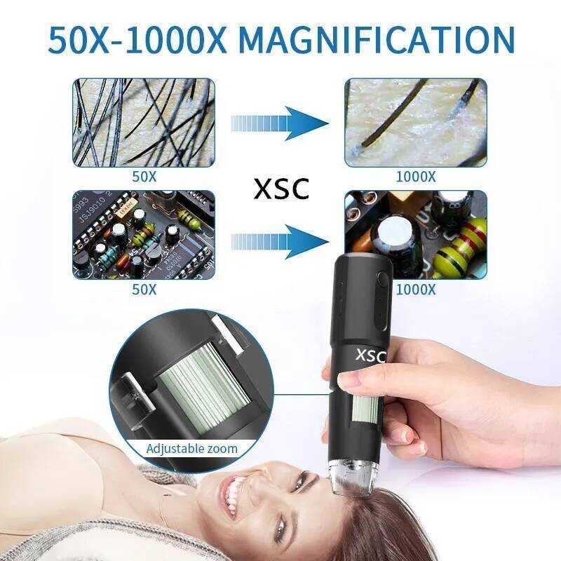 Dermatoscope Wireless Scalp Skin Hine 1000X Facial And Body Analyzer ...