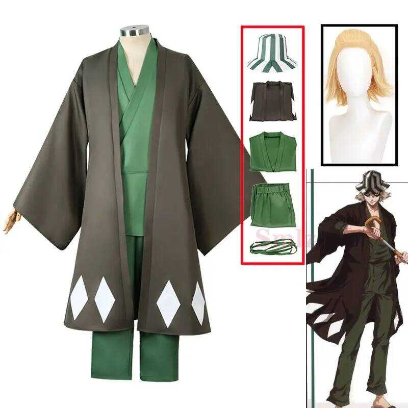 Xj Urahara Kisuke Cospaly Anime Bleach Cosplay Costume Aldult Grey ...
