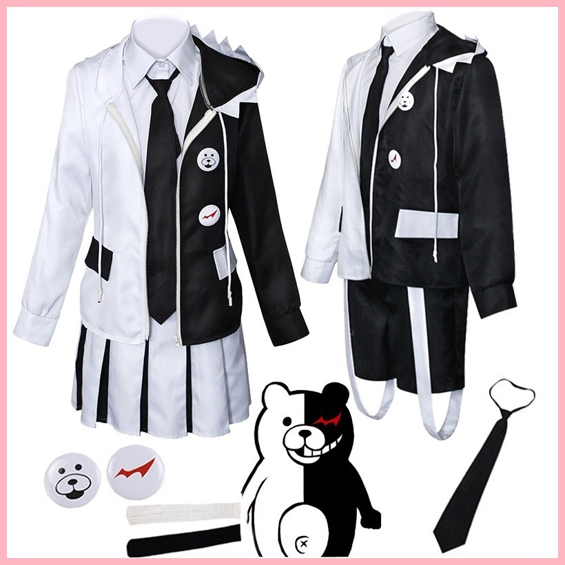 Monokuma Cosplay Costume Anime Super Danganronpa Uniform For Men Women ...