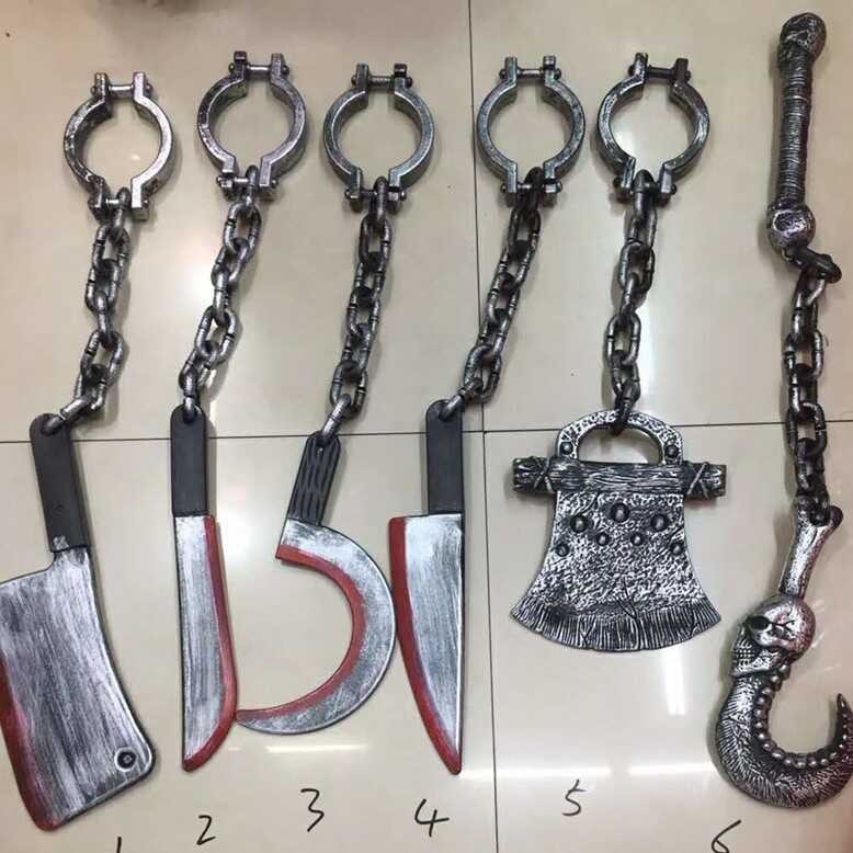 Halloween Adult Children's Toys Iron Chain God's Sickle Fruit Knife ...