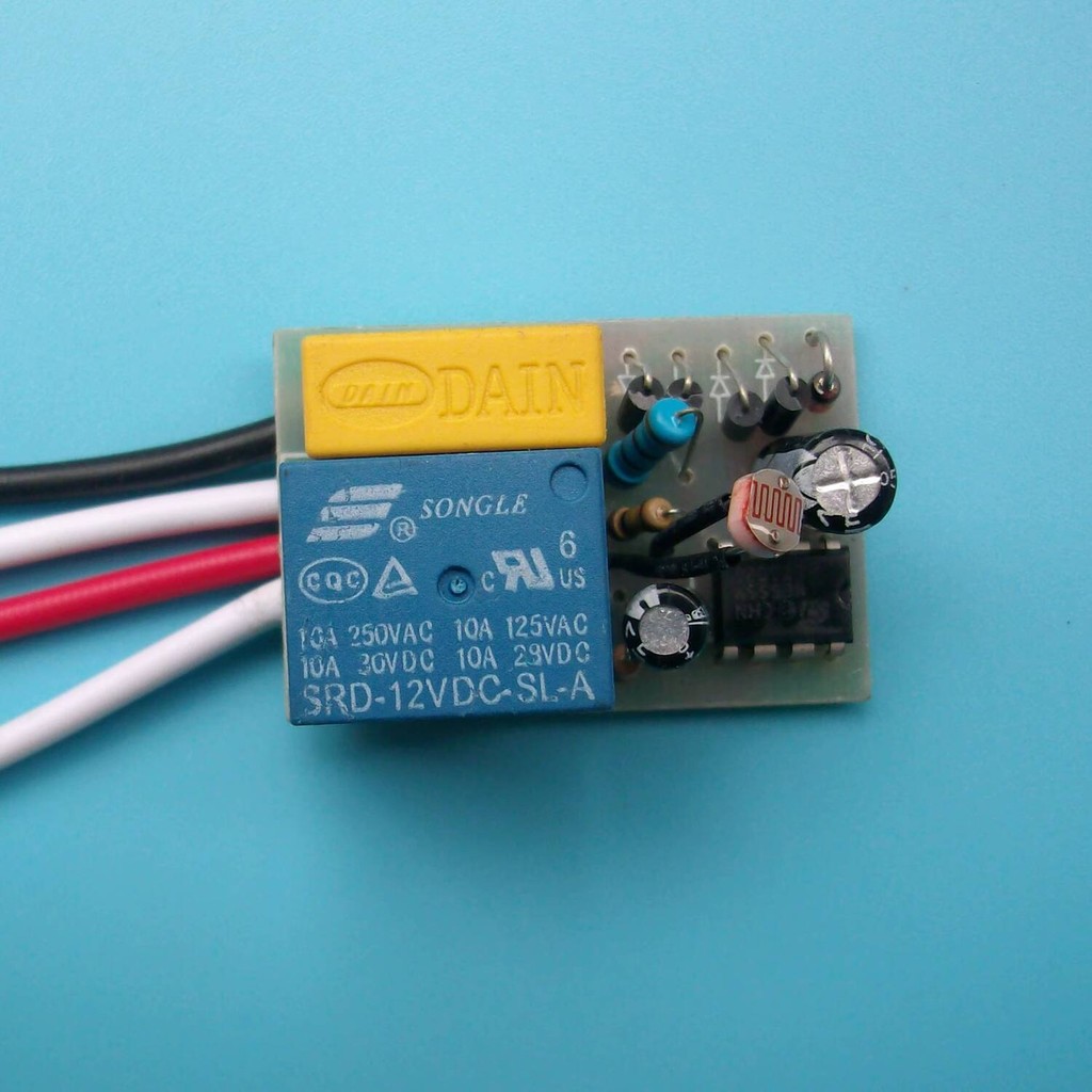 ☑♥ Four-Wire Reverse 12V Daytime On Nighttime Off Relay Automatic ...