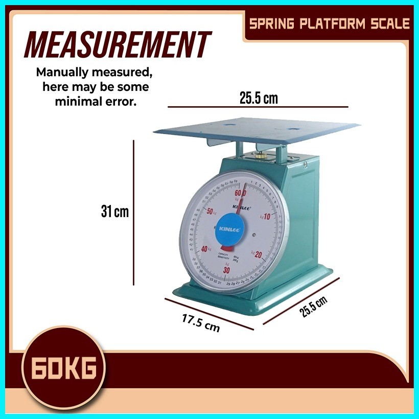 Weighing Scale 50/60 kilograms FLAT PLATE / Timbangan 50/60 kilos ...