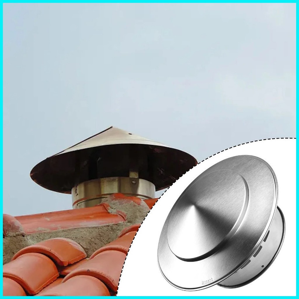 304 Stainless Steel Chimney Cap Exterior Wall Fresh Air Outlet Roof ...