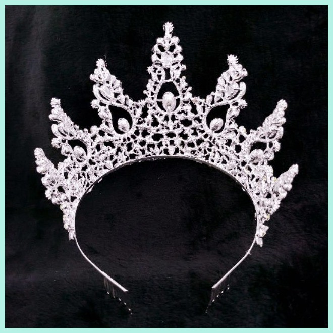 JP101 Crown atmospheric baroque bride tiara crown wedding dress ...