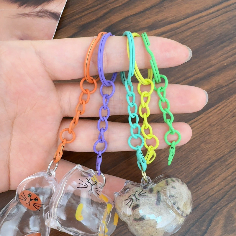 DIY Keychain Accessories Kit - Iron Aperture Clasps for Craft Making ...