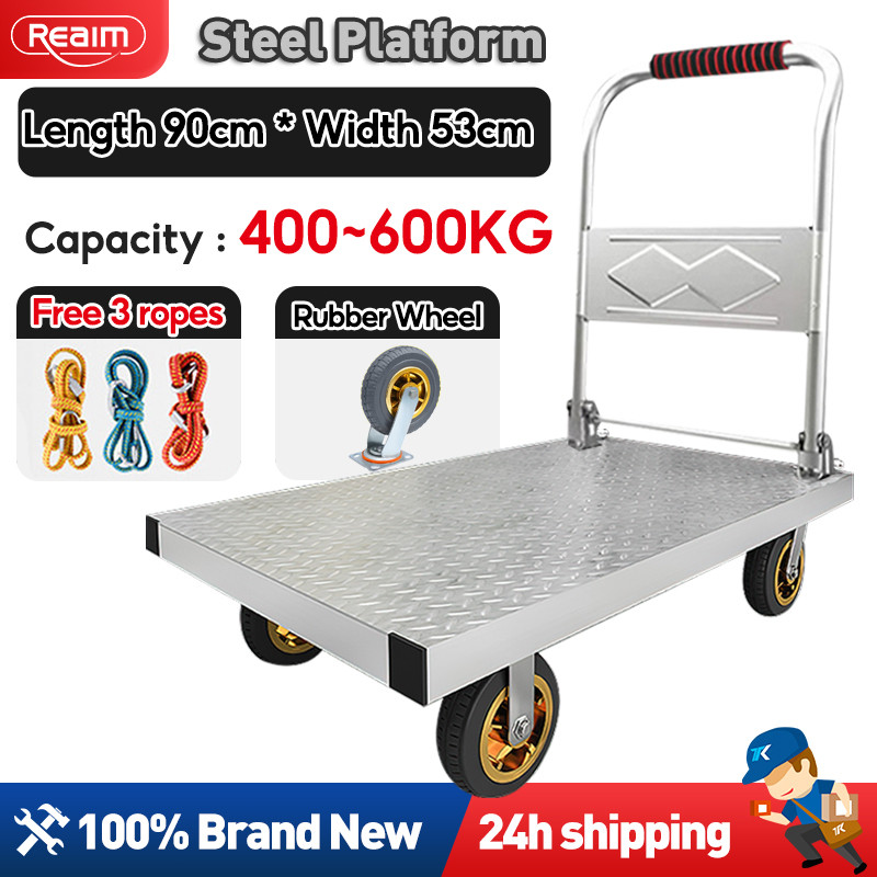 Steel Hand Truck Trolley Foldable Push Cart Heavy Duty Kartilya Load ...