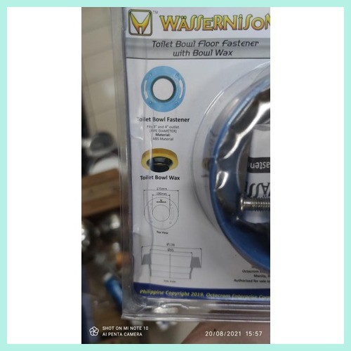 Wassernison #602 Toilet Bowl / Inidoro Floor Fastener With Bowl Wax ...