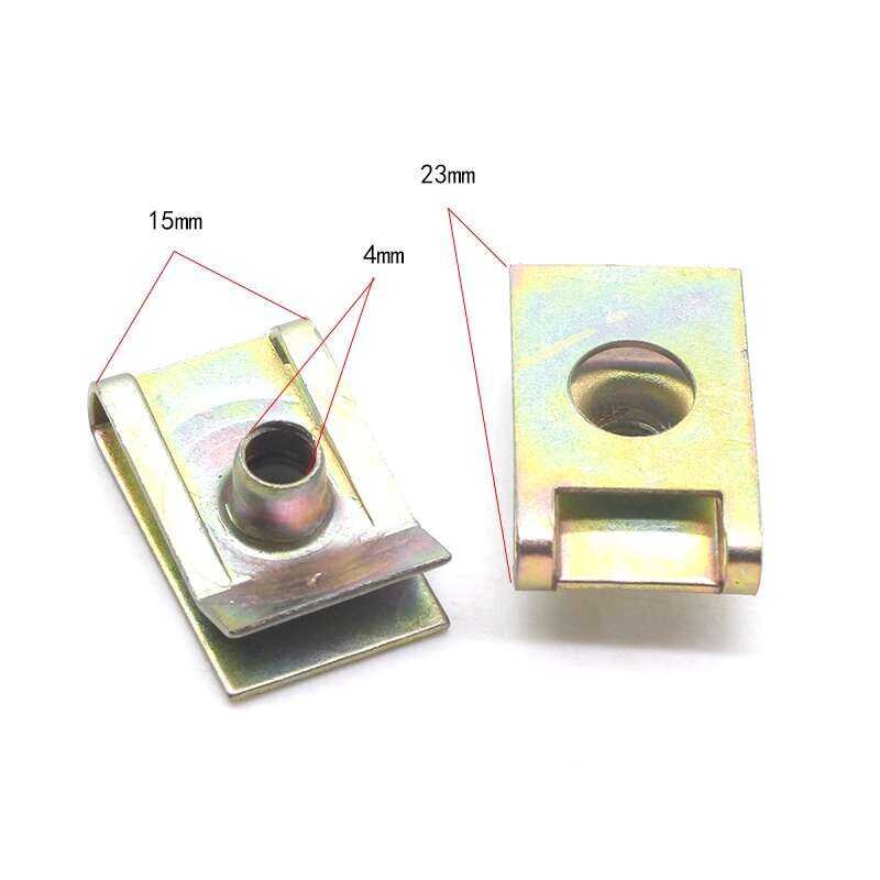 Base Fixing Metal Fastener Clip Universal Car License Plate M5 Nut ...