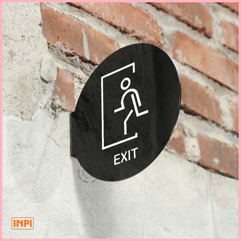 Signage Acrylic Pop Up Sign Circle 15cm - Exit | Shopee Philippines