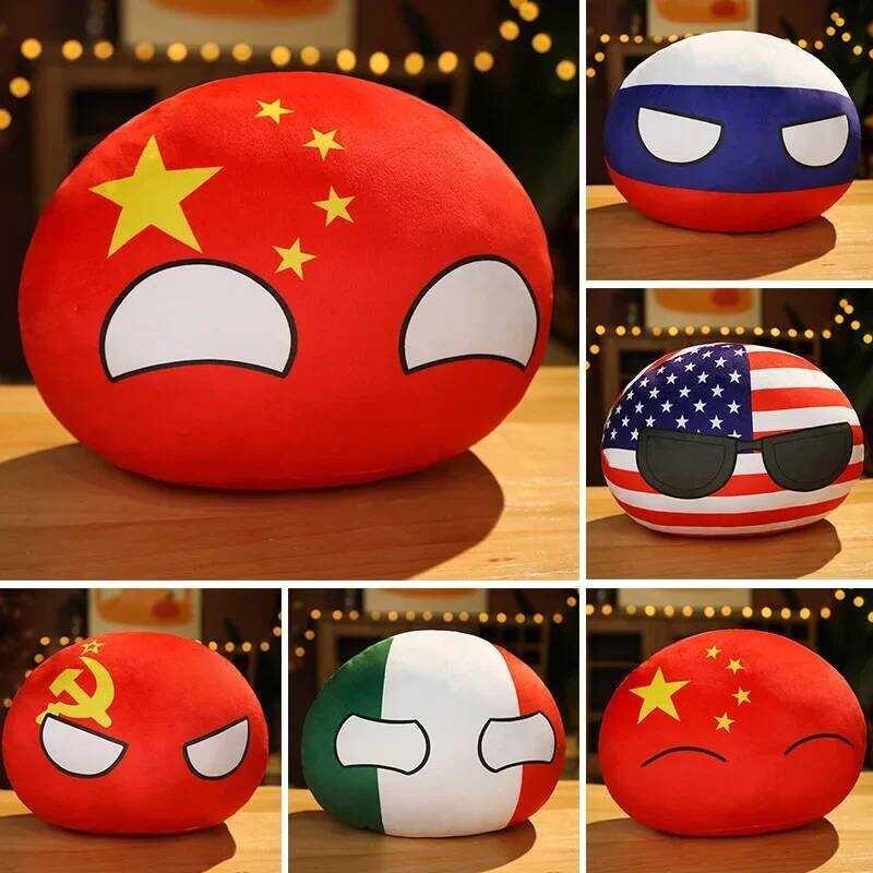 10Cm Country Ball Plush Pendant Toy Plushie Doll Countryball USSR USA ...