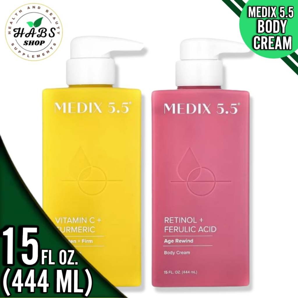 Medix 5.5, Body Cream, Vitamin C + Turmeric or Retinol + Ferulic Acid ...