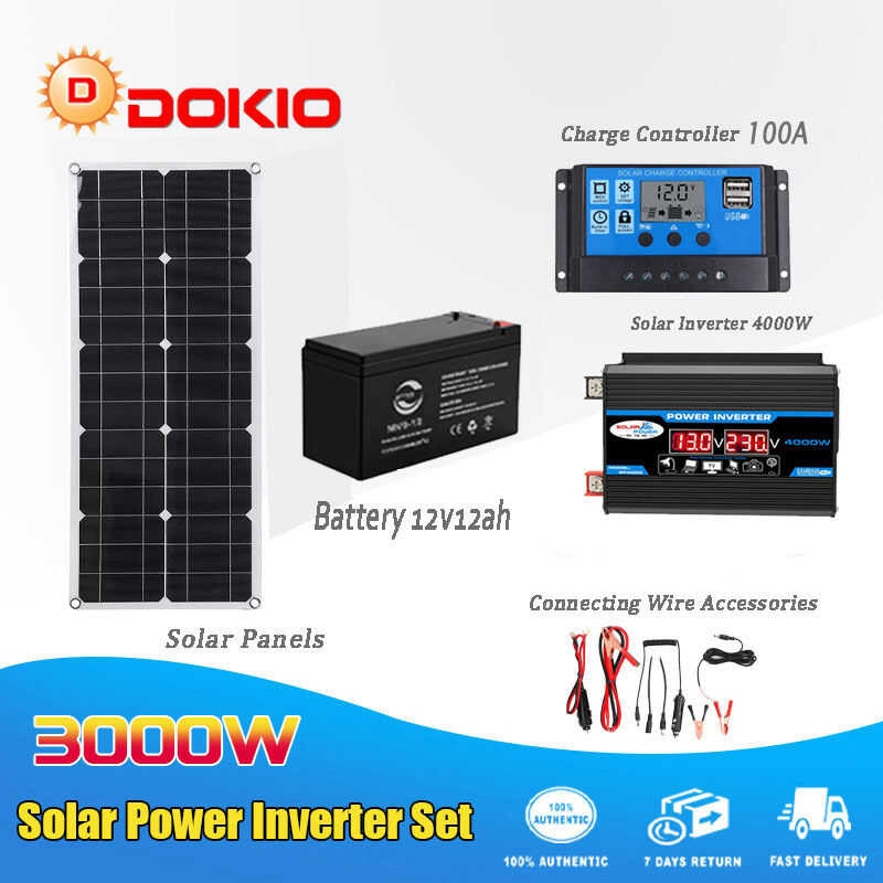 DOKIO 220V Station System 18V Panel Set With Battery And Charge ...