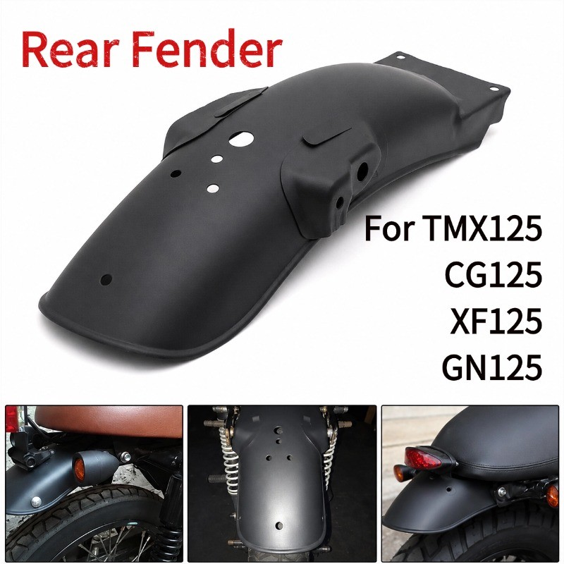 Motorcycle Rear Fender Mudguard Protector Metal Cover Retro Style For ...